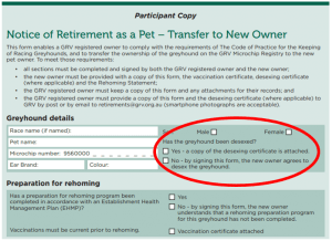 Desexing - Greyhound Care & Standards